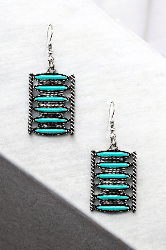 WESTERN GEM LINK DANGLE EARRING – LA Bijoux